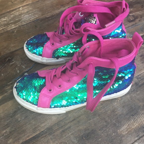 JoJo Siwa | Shoes | Jojo Siwa Flippy Sequins Mermaid Hugo High Tops 3 ...